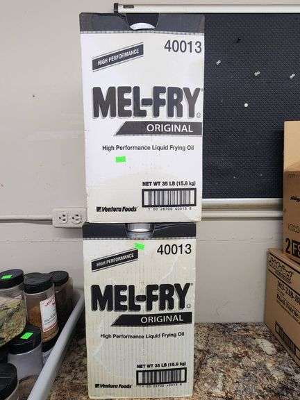 Two Cartons of Mel-Fry Original High Performance Liquid Frying Oil, 35 ...