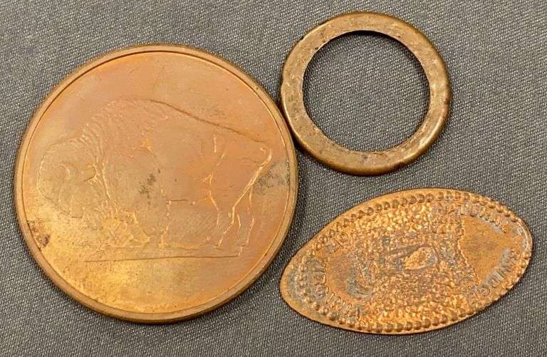 .999 Fine Copper Ounce (One AVDP Ounce), Misc. Copper Tokens - Metzger ...