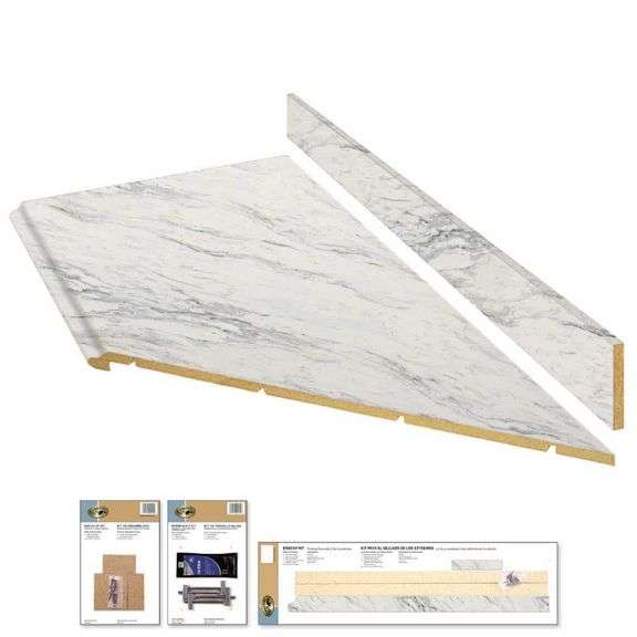 HAMPTON BAY - 8 ft. Right Miter Laminate Countertop Kit Included in ...
