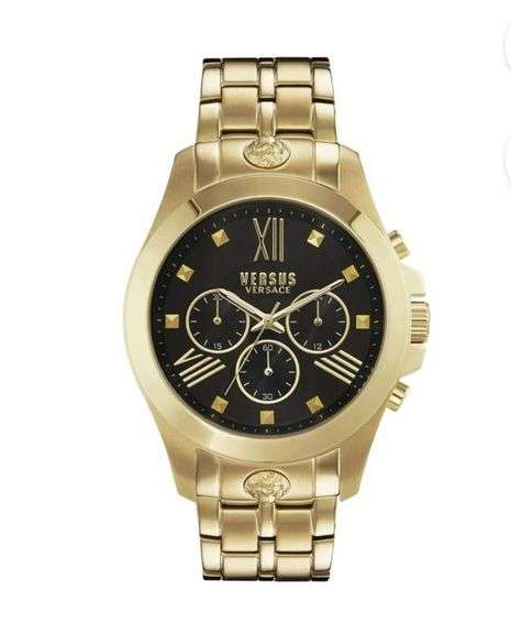 Versus Versace Chronograph Lion Gold-Tone Bracelet Watch, 44mm ...
