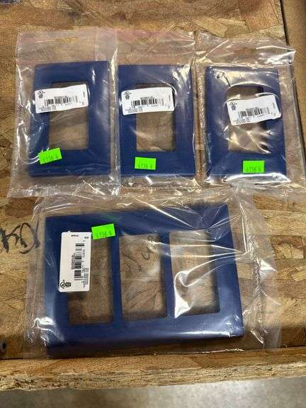 Blue Plastic Covers for Switches and Outlets in Assorted Configurations ...
