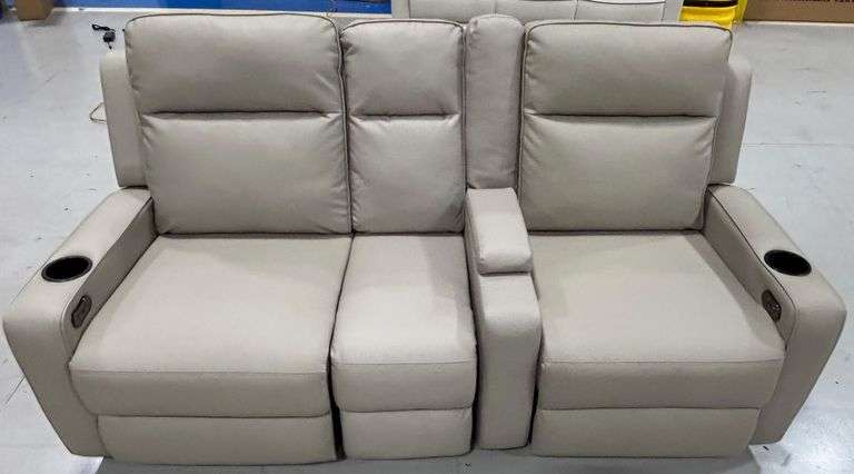 Powered 4 Piece Reclining Couch with Small Armrest Storage., Fold Down ...