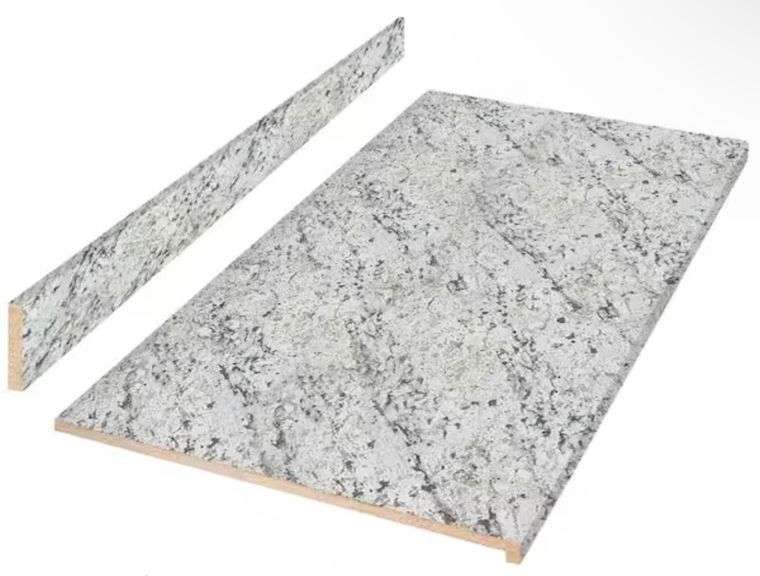 Laminate Countertop Slab with Edge Strip in Stone-Look Finish. 25.25”x4 ...