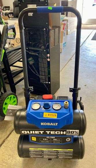 Kobalt Quiet Tech Electric Air Compressor, 4.3 Gallons, 150 PSI ...