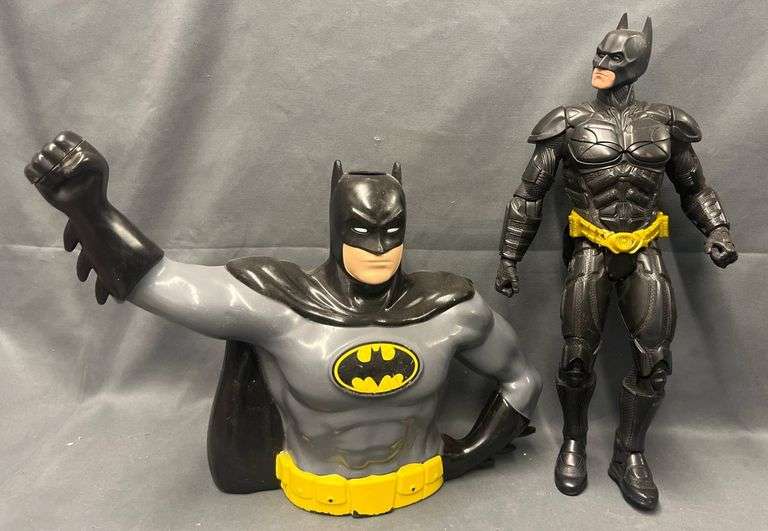 Batman Bust Bank and Articulated Action Figure - Metzger Property ...