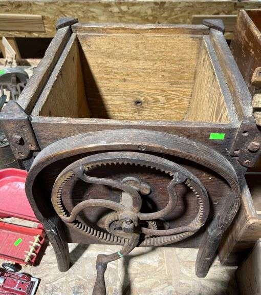 Hand-Crank Gear-Driven Wooden Washing Machine Mechanism - Metzger ...