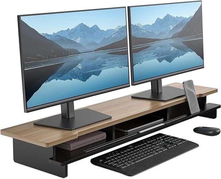 WELL WENG - Monitor Stand Dual Monitor Stand Riser for Desk (42.5 Inch ...