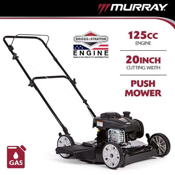 MURRAY - 20 in. 125 cc Briggs & Stratton Walk Behind Gas Push Lawn ...