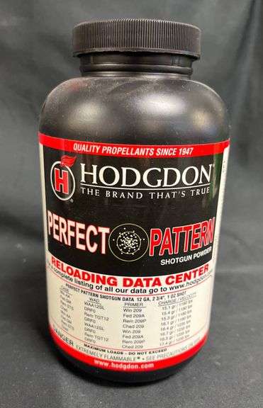 Hodgdon Perfect Pattern Shotgun Powder Container - Metzger Property ...