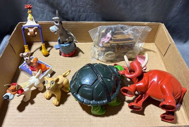 Plastic Figurines with Animal and Disney-Themed Characters inc. Lady ...