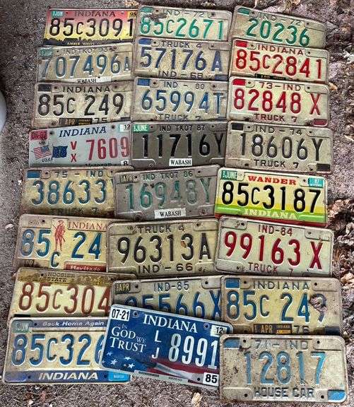 Indiana License Plates, 1966-2012 - Metzger Property Services, LLC