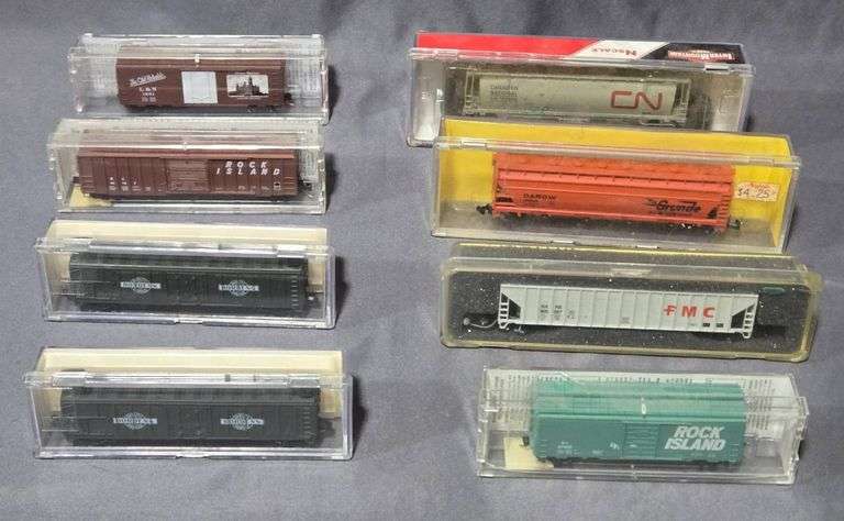 8 N-Scale Freight Cars by Micro-Trains, Life-Like, Atlas Inc., and ...