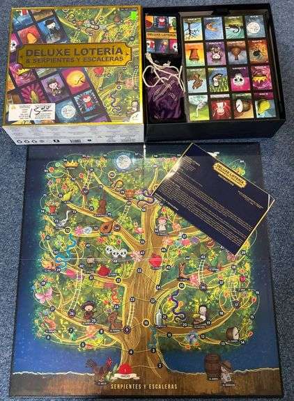 Deluxe Lotería & Serpientes y Escaleras Board Game with Accessories ...