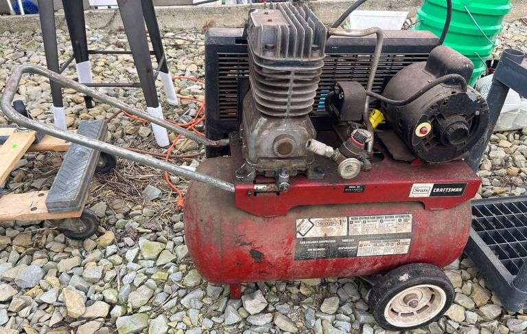 Sears Craftsman Air Compressor, Model 919.174212, with Horizontal Tank ...