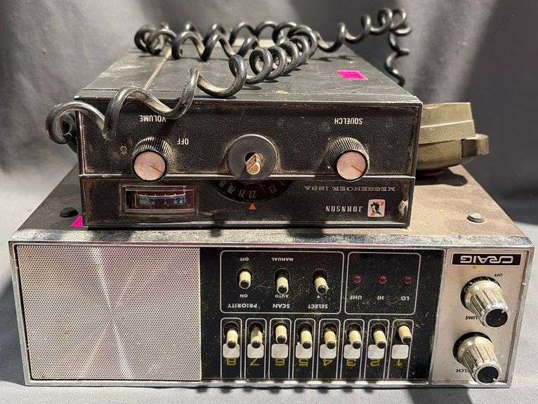 E.F. Johnson AM Transceiver Model 242-0123-002 & Craig Receiver with ...