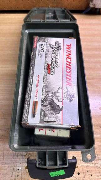 Partial Boxes of Winchester Ammunition with Plastic Ammo Case - Metzger ...
