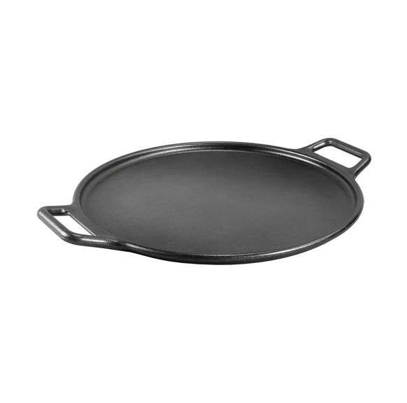 14” Round Cast Iron Griddle by Lodge with Dual Handles - Metzger ...