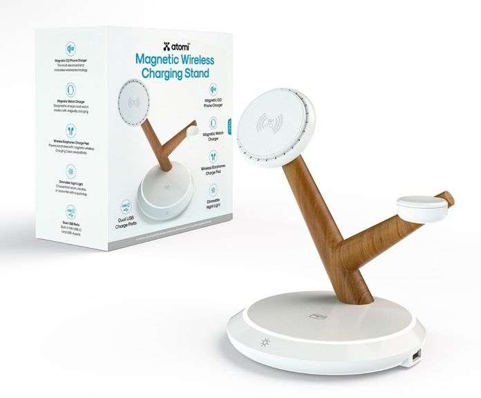 Atomi Qi2 Magnetic Wireless Charging Stand with Multi-Device ...