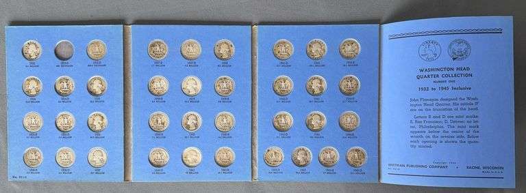 Washington Head Quarter Collection Book 1932-1945 (35 Coins) - Metzger ...