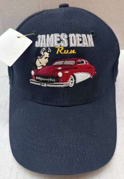 Port & Company Navy Blue Cap with Embroidered James Dean Design ...