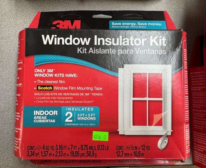2 Packages 3M Window Insulator Kit for 2 Indoor Windows - Metzger ...