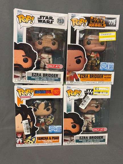 4 Funko Pop! Figures Ezra Bridger Star Wars x2, Ezra Bridger Star Wars ...