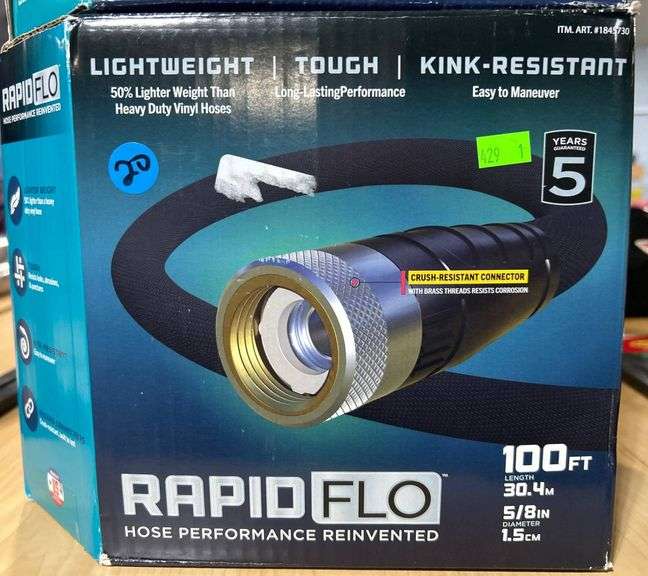 Rapid Flo 100 Ft Garden Hose with 5/8 In Diameter - Metzger Property ...