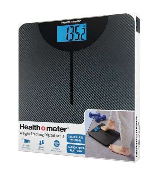 Health o meter Weight Tracking Digital Scale with Carbon Fiber Platform ...