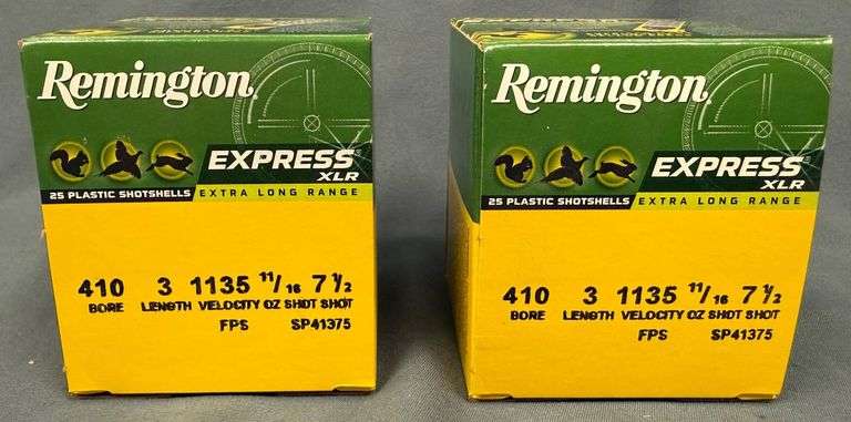 2 Boxes of Remington Express XLR .410 Bore Ammunition- 50 Rounds ...