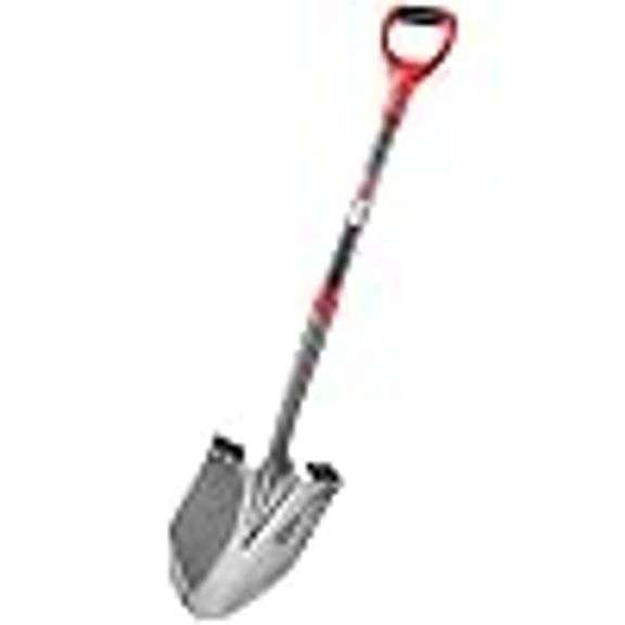 HANTOP - Digging Shovel Round Garden Shovel Spade with Fiberglass ...