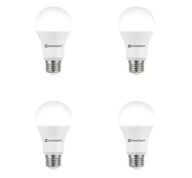 100-Watt Equivalent A19 Non-Dimmable LED Light Bulbs, Daylight, 4-Pack - Metzger Property ...