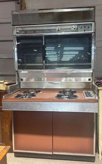 Retro Kenmore Flair Gas Range with Upper Ovens and Cabinetry, works 39 ...