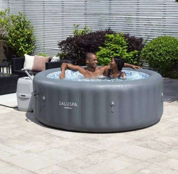SaluSpa Corsica Energy-Saving Smart AirJet Inflatable Hot Tub, 4-6 ...