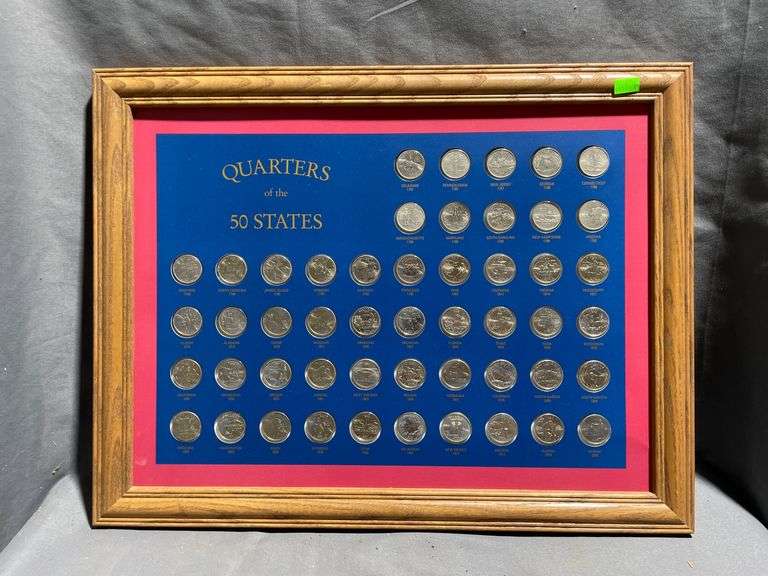 Framed Display of 50 State Quarters by Pinnacle Frames & Accents Inc ...