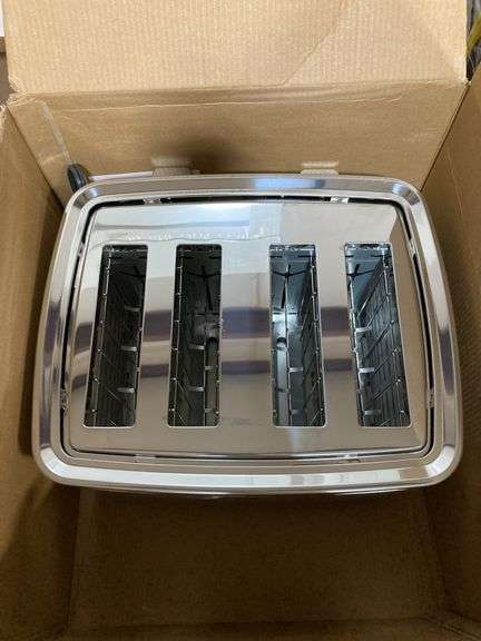 GE 4-Slice Stainless Steel Wide Slot Toaster with 7 Shade Settings ...