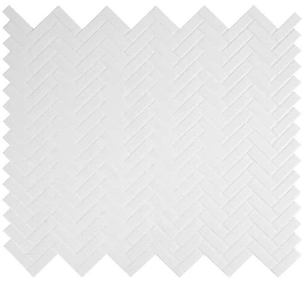 MSI Retro Bianco Herringbone 12.2 in. x 10.83 in. x 6 mm Glossy ...