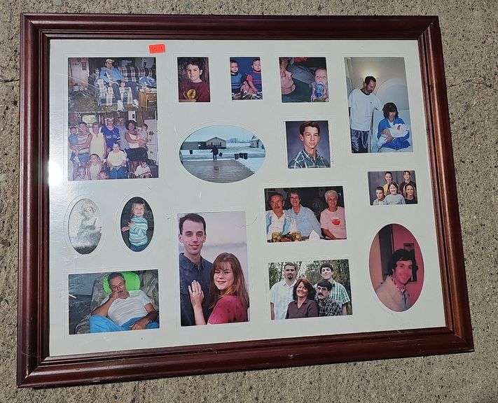 Wood Framed Picture Frame with Family Photos inside 22” - Metzger ...