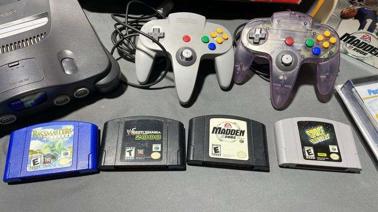 Nintendo64 game console, two controllers & games inc. Bassmasters 2000 ...