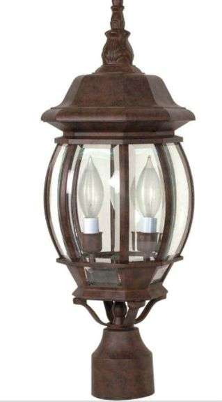 SATCO Central Park 3-Light Old Bronze Outdoor Lamp Post Head - Metzger ...