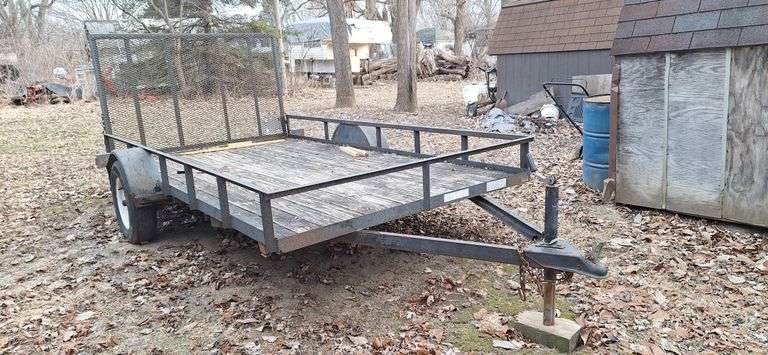 2010 Currahee Single-Axle Utility 14’ Trailer with Drop Ramp, has title ...