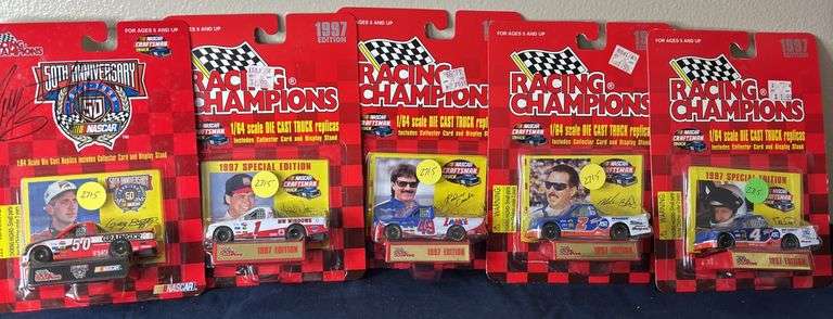 5 - Racing Champions NASCAR Die Cast Trucks (One Signed) 1/64 Scale ...