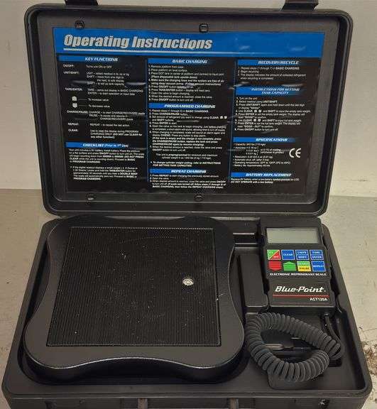Blue Point Electronic Refrigerant Scale in Case - Metzger Property ...