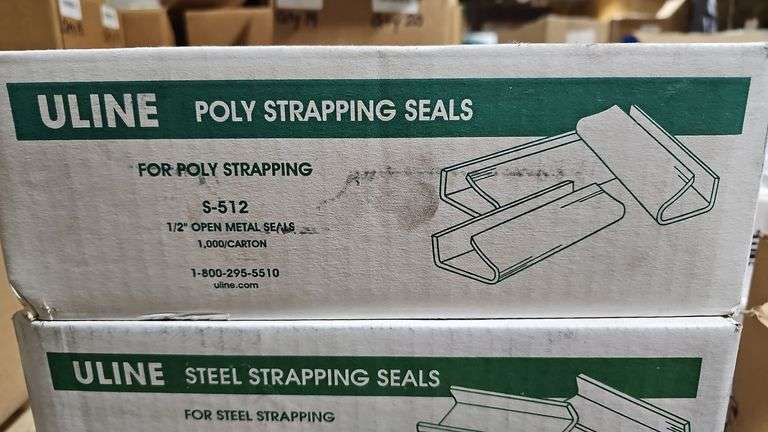 (2) Uline Poly Strapping Seals S-512 1/2” Open Metal Seals, Uline Poly ...