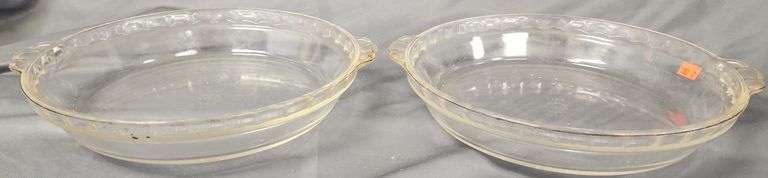 (2) Pyrex Clear Glass Pie Pans 10" - Metzger Property Services, LLC