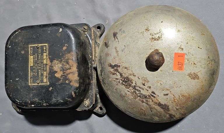 A.C. Cyclone Electric Bell Cast Iron Shop Alarm by Schwarze Electric Co ...