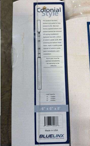 Bluelinx 6 in. x 8 ft. Colonial PermaPost Synthetic Porch Post ...