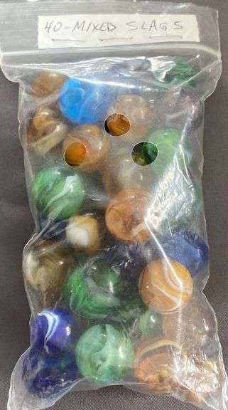 40 Mixed Slag Marbles - Metzger Property Services, LLC