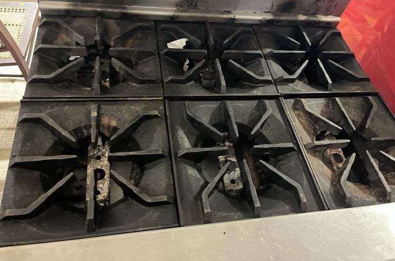 Imperial commercial gas range, Serial No. 10084209 36x32x55" - Metzger ...