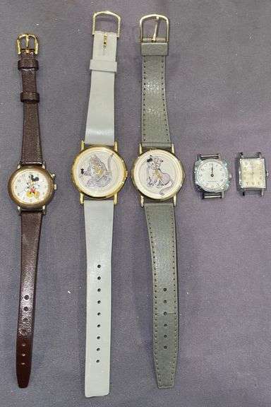 (2) Timex wrist watch faces, Disney Mickey Mouse wrist watch, (2 ...