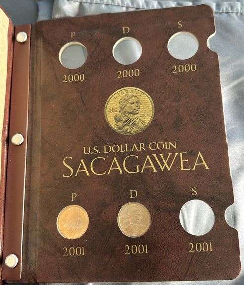 Sacagawea Dollar Coin Book - Approximately 19 Coins - Metzger Property ...